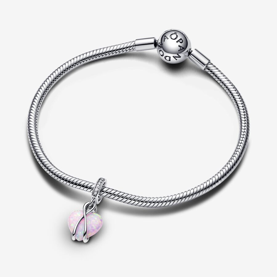 Pandora Mum Opalescent Heart Dangle berlock 793202C01 | Kulta-Center.com