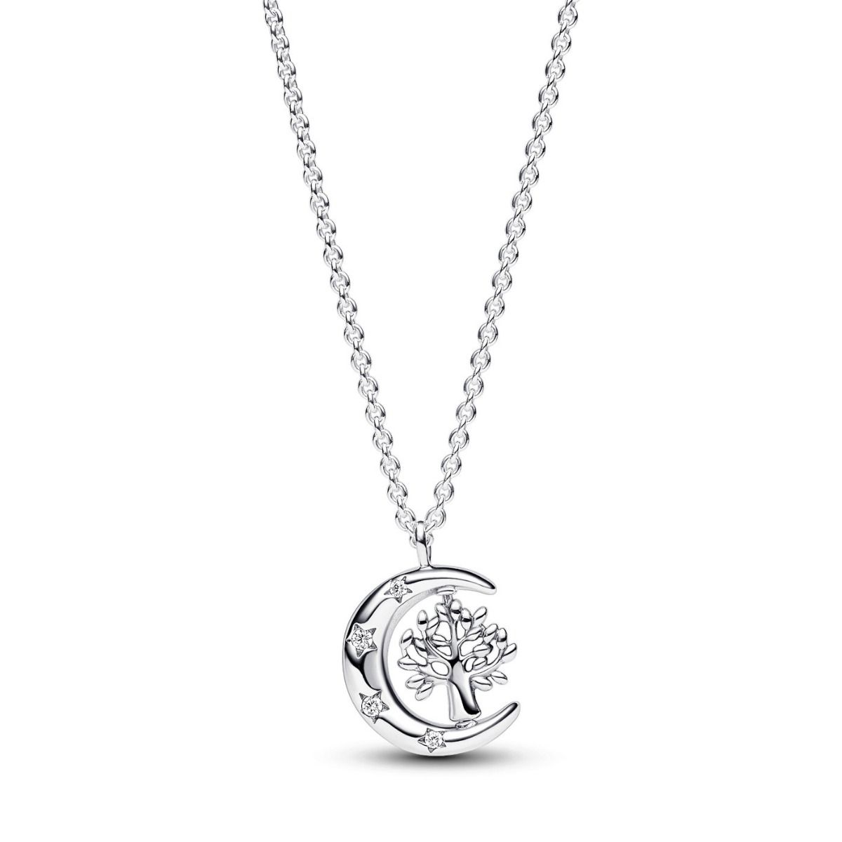 Pandora Moon & Spinning Tree of Life Necklace 50 cm 392992C01-50 ...