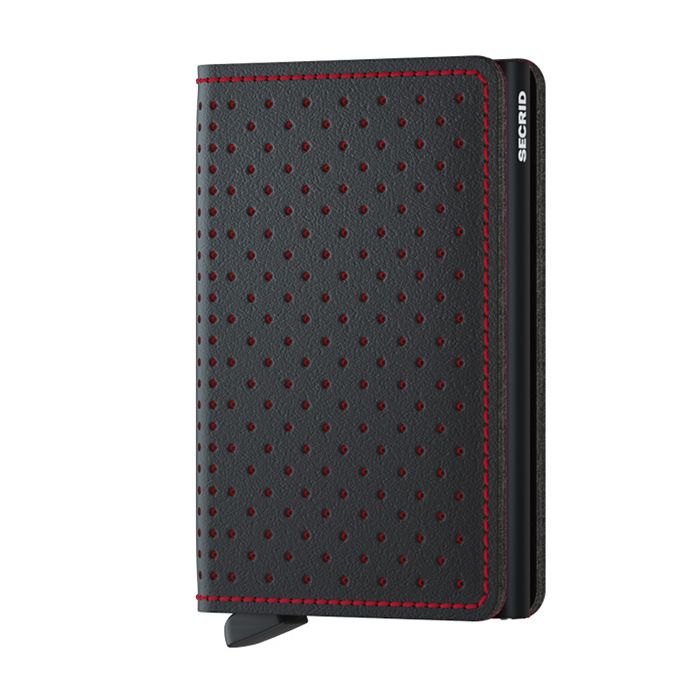 Secrid Slimwallet Perforated Black-Red SPF-BLACK-RED | Kulta-Center.com