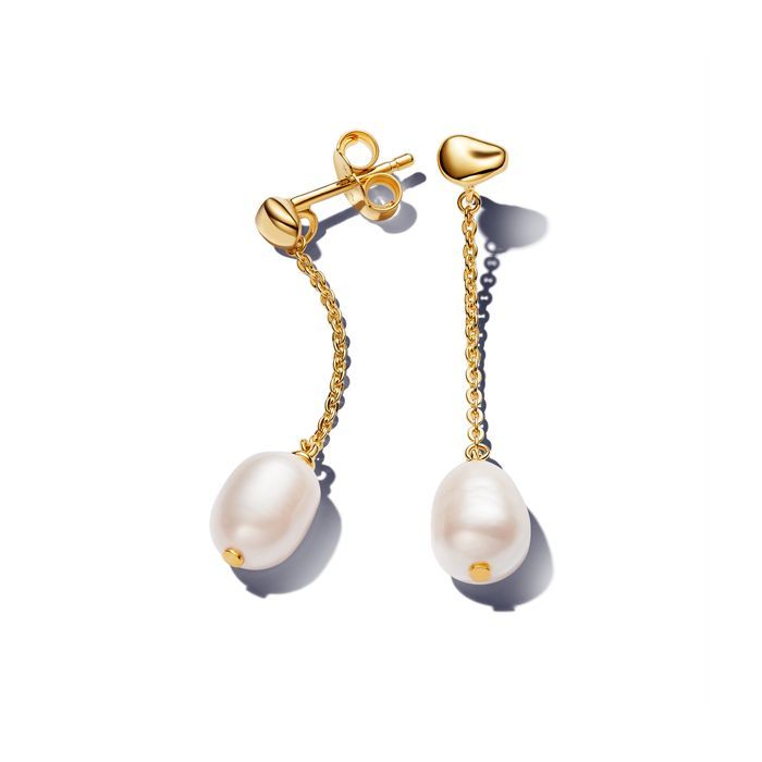 Pandora Treated Freshwater Cultured Pearl Drop Earrings 263313C01 ...