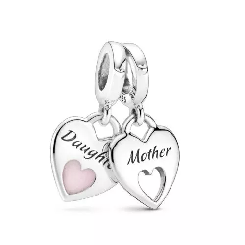 Pandora Mother & Daughter Split Heart Charme 792072EN40 | Kulta-Center.com